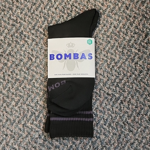 Bombas | Underwear & Socks | Nwt Bombas 35 Black Socks Mid Calf | Poshmark